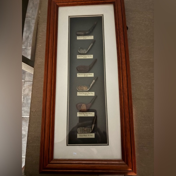 Wall Decor | Ultimate Golfers Gift Golf Club Shadow Box Historical Art ...